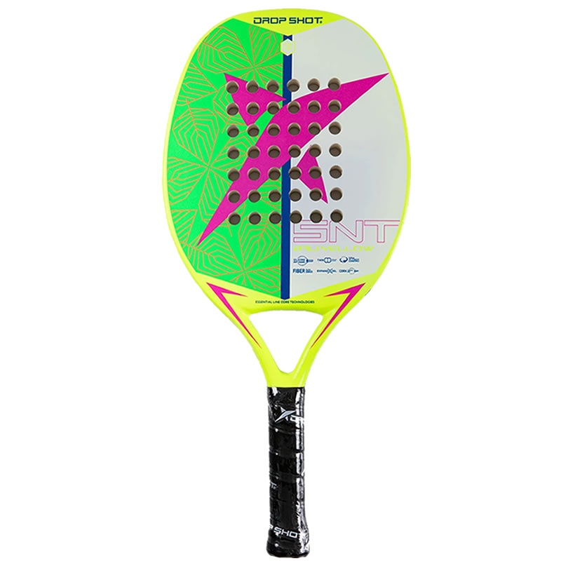 Raquete de Beach Tennis Bali Yellow Fiber Glass Drop Shot | Shopee Brasil