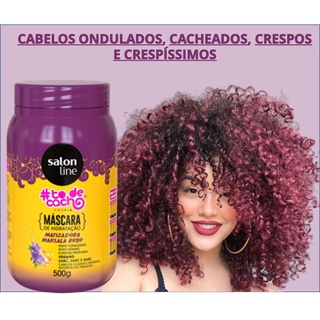 Máscara Matizadora Salon Line To De Cacho Mársala Roxo Cabelos ...