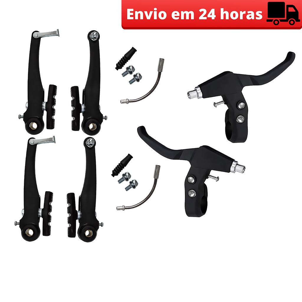 Kit de Freio Para Bicicleta Com Manete e V-Brake Dianteiro e Traseiro ...