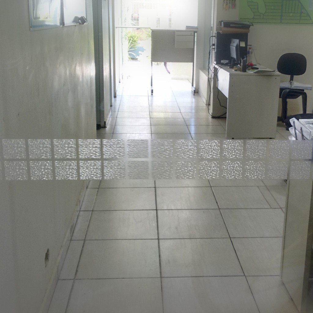 Faixa Decorativa E Segurança Em Adesivo Jateado Quadra P/ Portas De ...