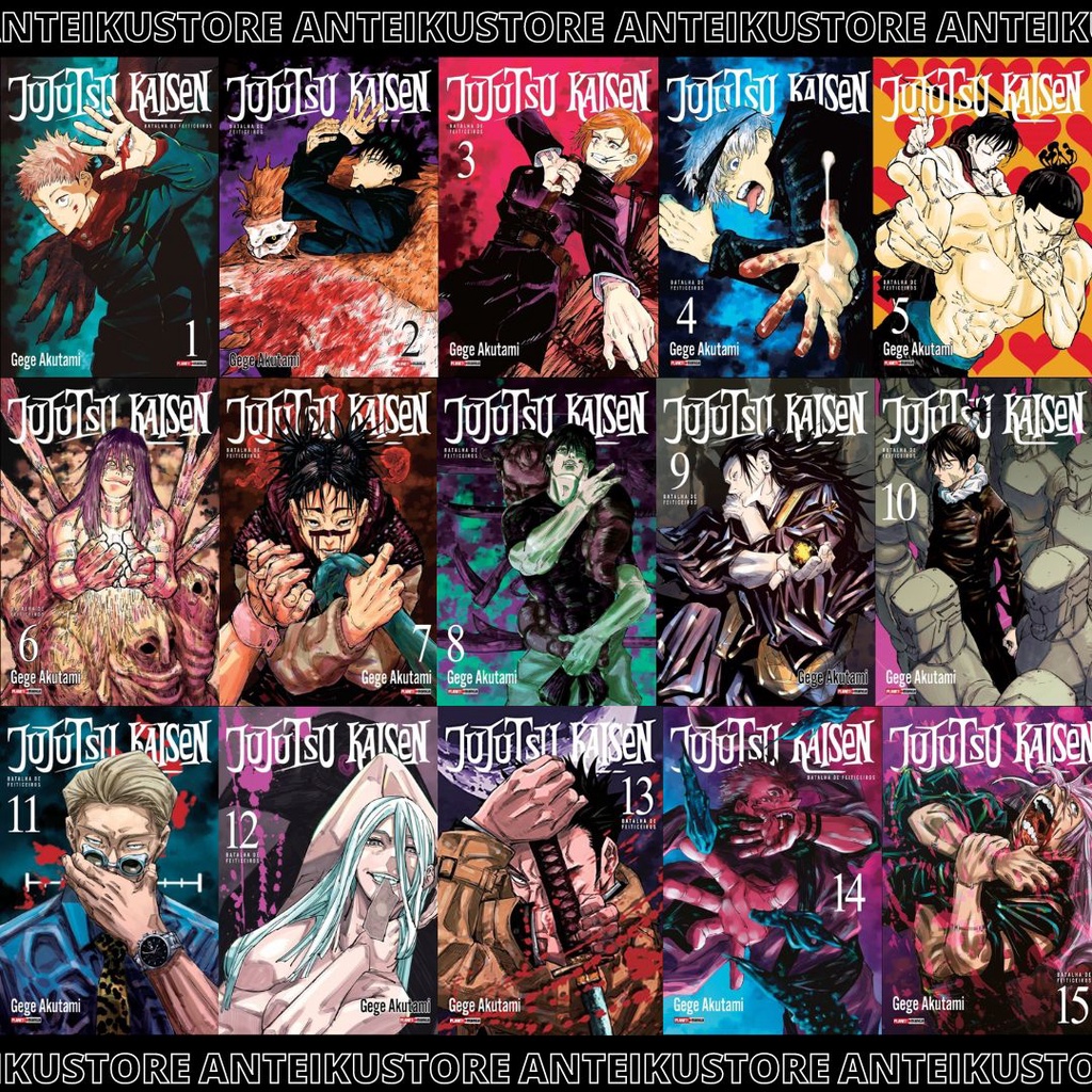 Mangás Jujutsu Kaisen Todos Os Volumes Novos Lacrados Escorrega