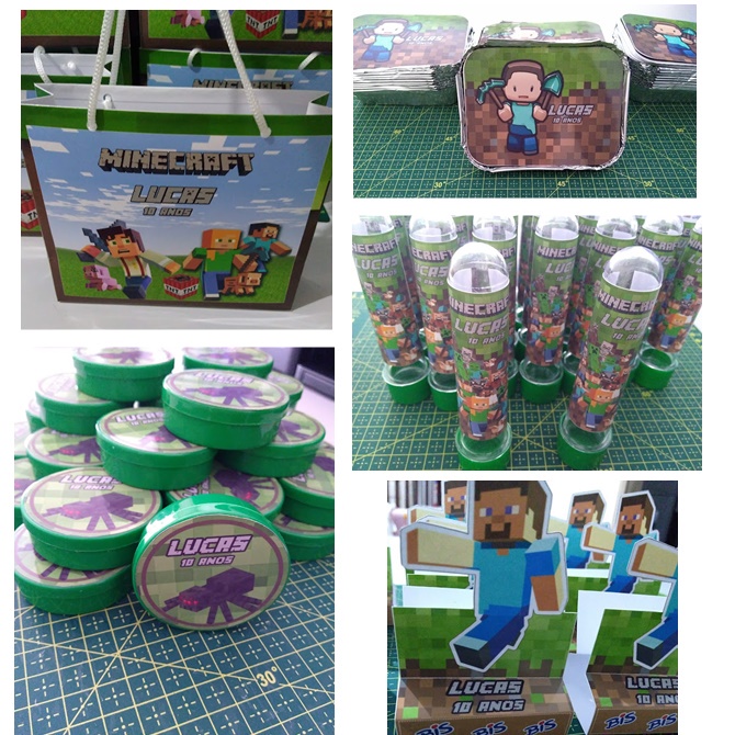 Kit Festa 50 Itens - MINECRAFT | Shopee Brasil