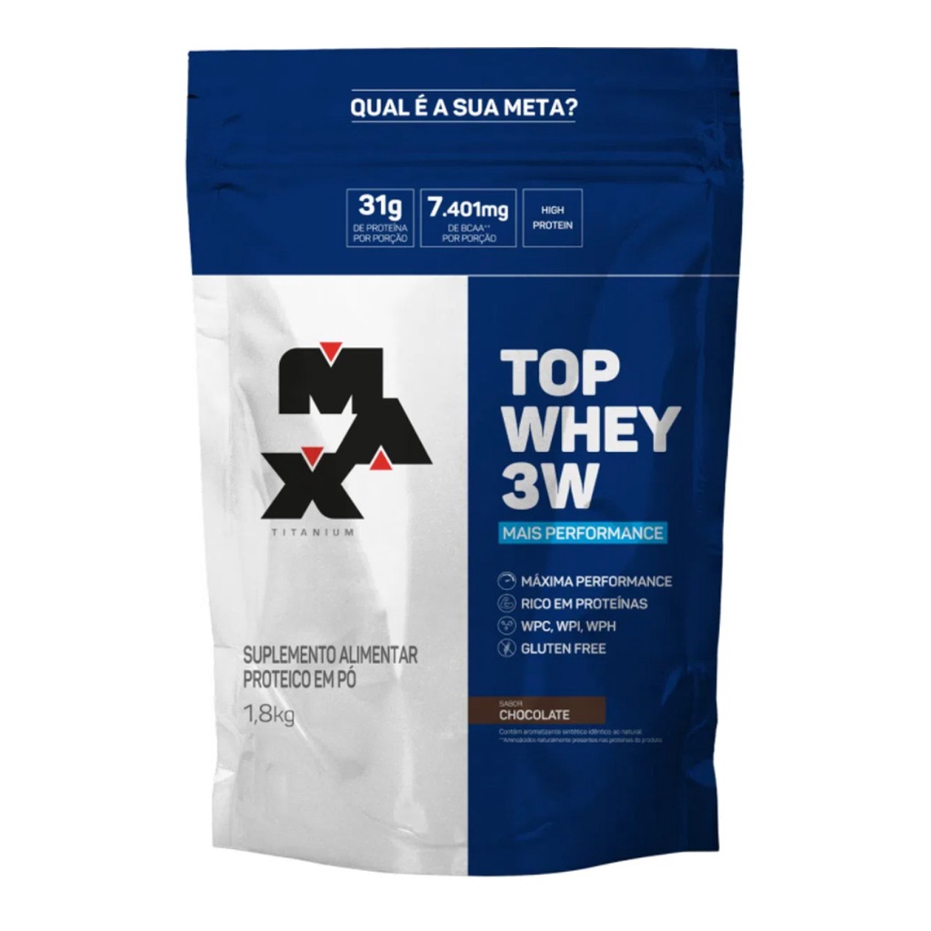 Top Whey 3w 1,8kg isolado concentrado e hidrolisado - Max Titanium ...