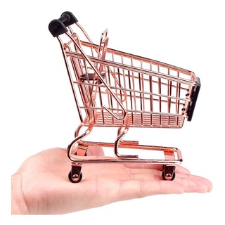 Mini Carrinho de Compras de Supermercado | Rose Gold | Porta Treco Decorativo | Shopee Brasil