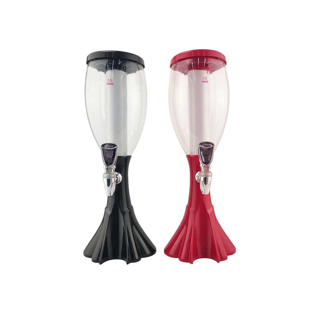 Torre de Chopp Cervejeira Chopeira Com Porta Gelo C/ Led RGB 2 Litros ...