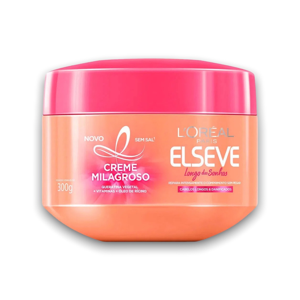 Creme de Tratamento para Cabelos Elseve Loreal Paris Longo dos Sonhos ...