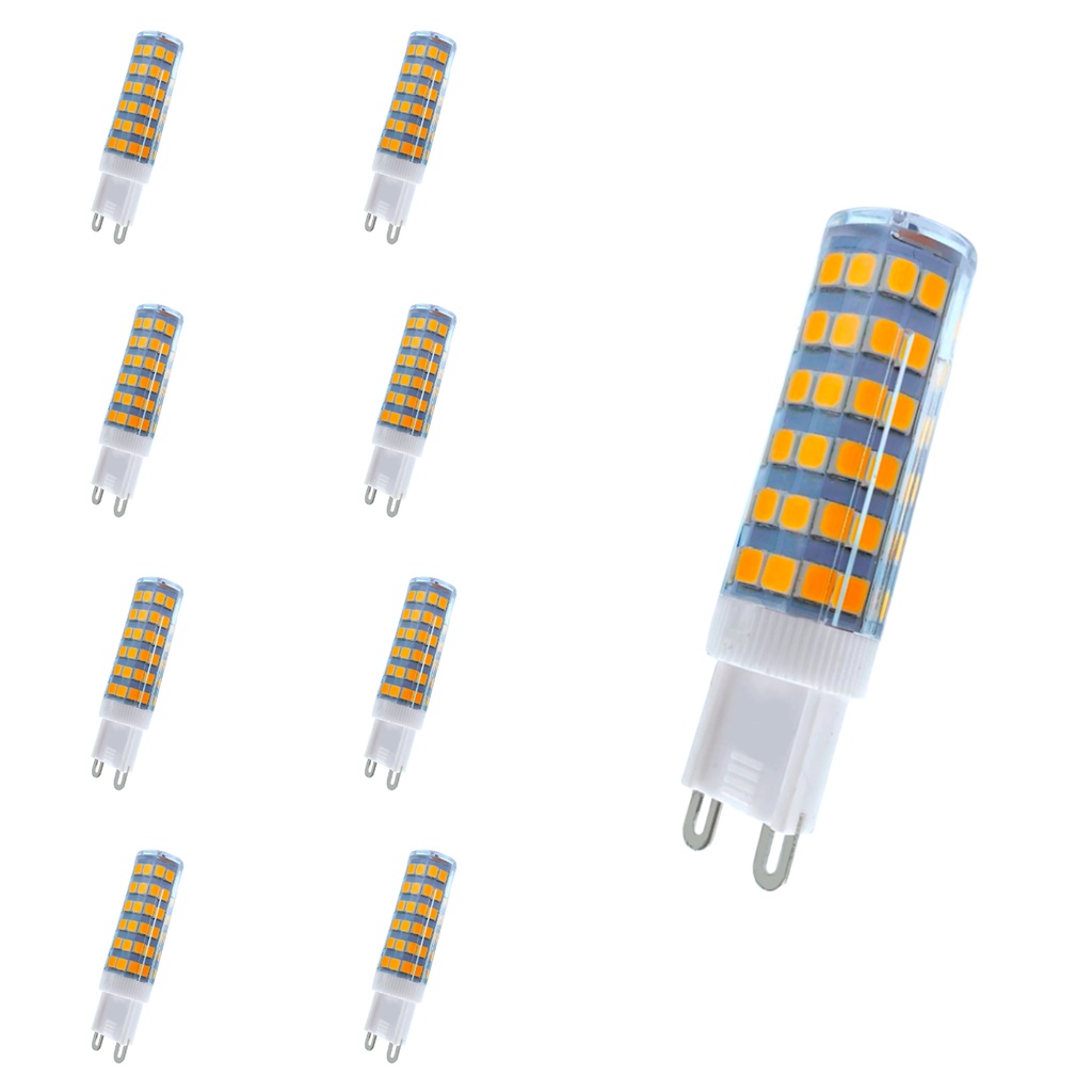 Kit 10 Lâmpada Led 7W G9 Halopim 110V 220V 6500K 3000K - Corre Que Ta Baratinho
