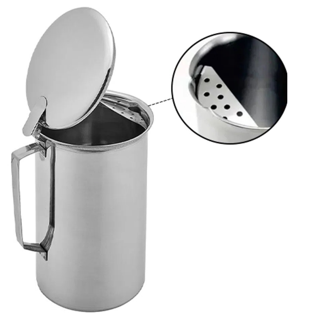Jarra Inox 2 Litros Com Tampa E Aparador De Gelo Agua Suco | Shopee Brasil