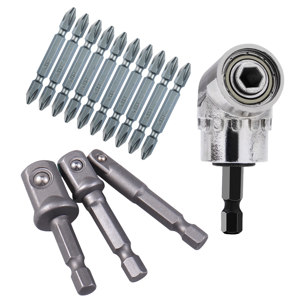 Kit Adaptador Extensor Angular Bits Para Parafusadeira 105 Graus Para ...