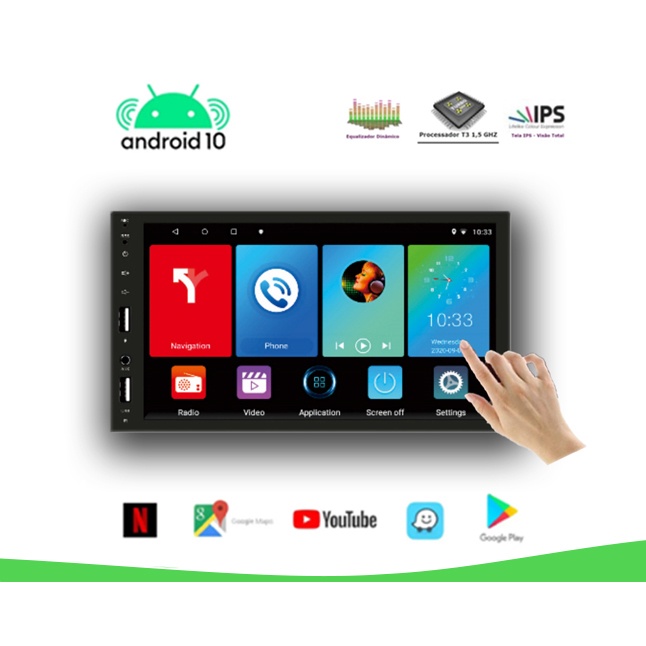 Central Multimidia Android 10 Tela 7 Polegadas Camera | Shopee Brasil