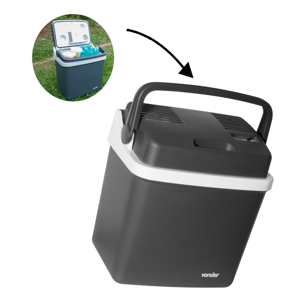Mini Geladeira E Aquecedor Automotivo 20 Litros 12v Vonder Carro p/ Alimentos Latas Bebidas para ...