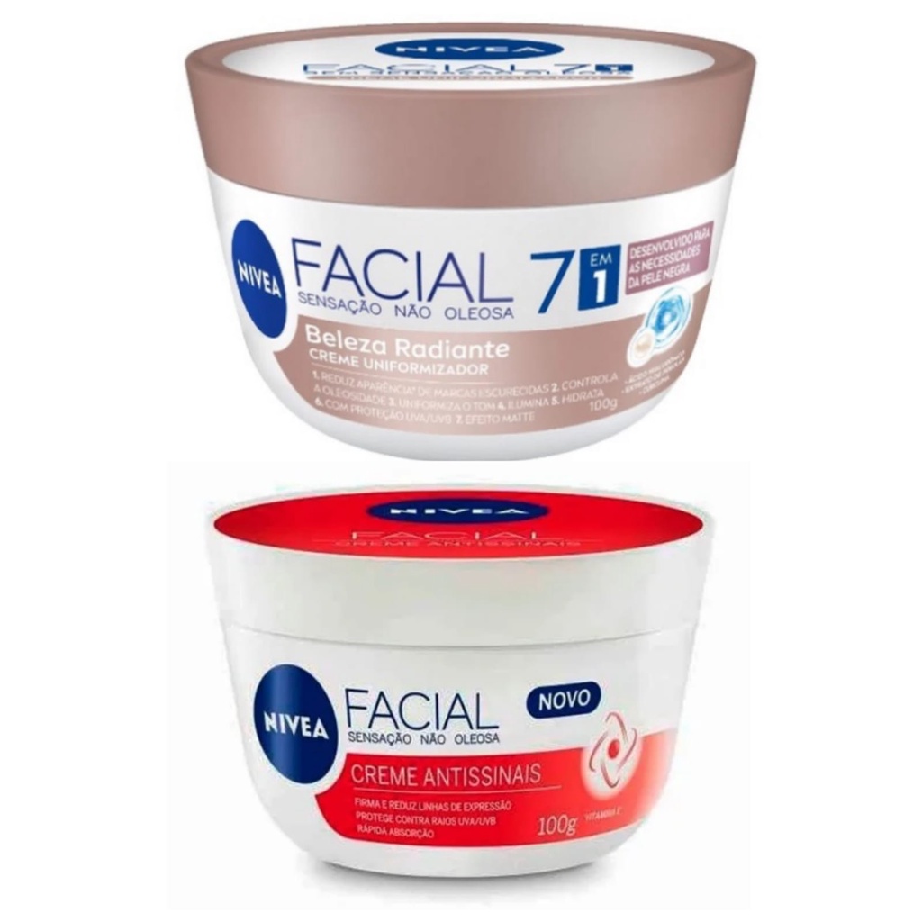 Kit Nivea Facial Antissinais + Nivea Beleza Radiante | Shopee Brasil
