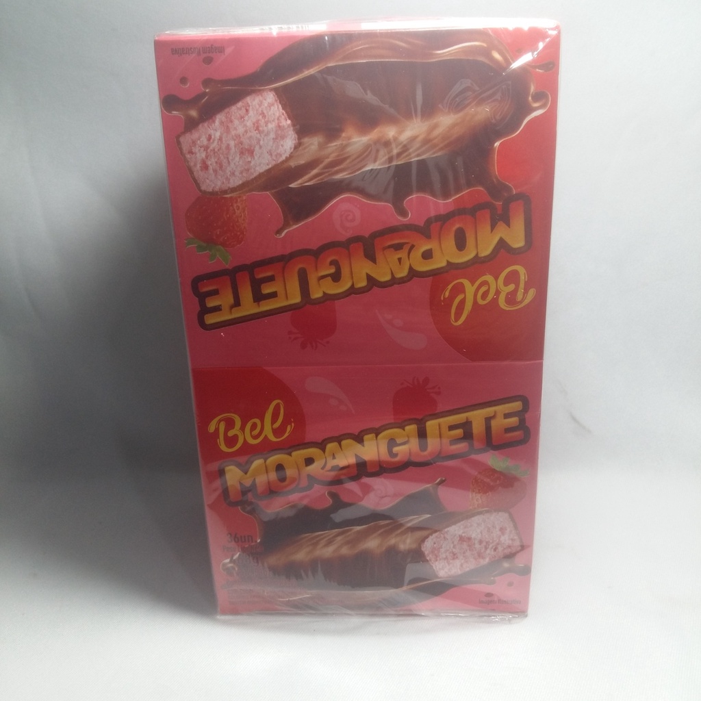 Barra bombom Chocolate Moranguete caixa 36 Unidades 468g | Shopee Brasil
