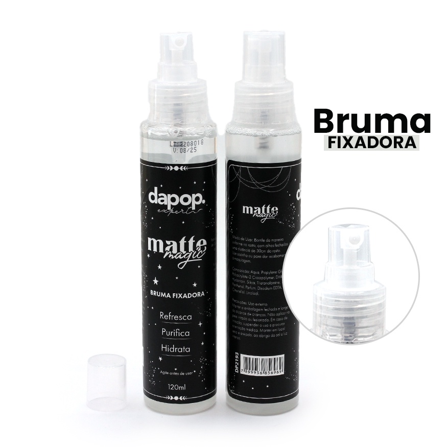 Bruma Fixadora Refresca e purifica/Hidratante Dapop 120 Ml DP2193 | Shopee Brasil