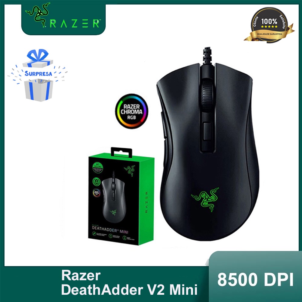 Mouse Gamer Razer V2 Mini Chroma RGB 8500DPI Original + Presente ...