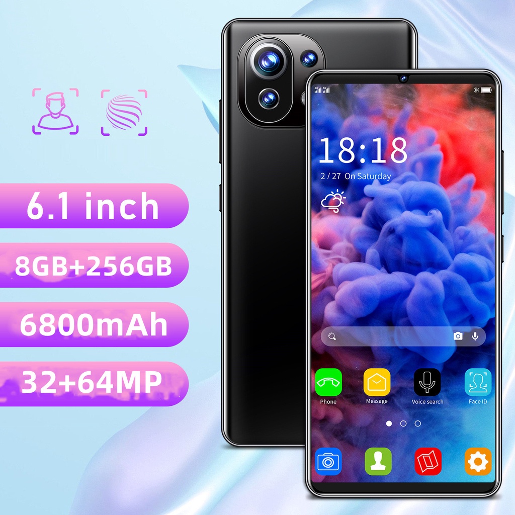 Smart phone M11 pro 8GB + 256GB Celular Marca Novo Telefone Andróide 5G ...