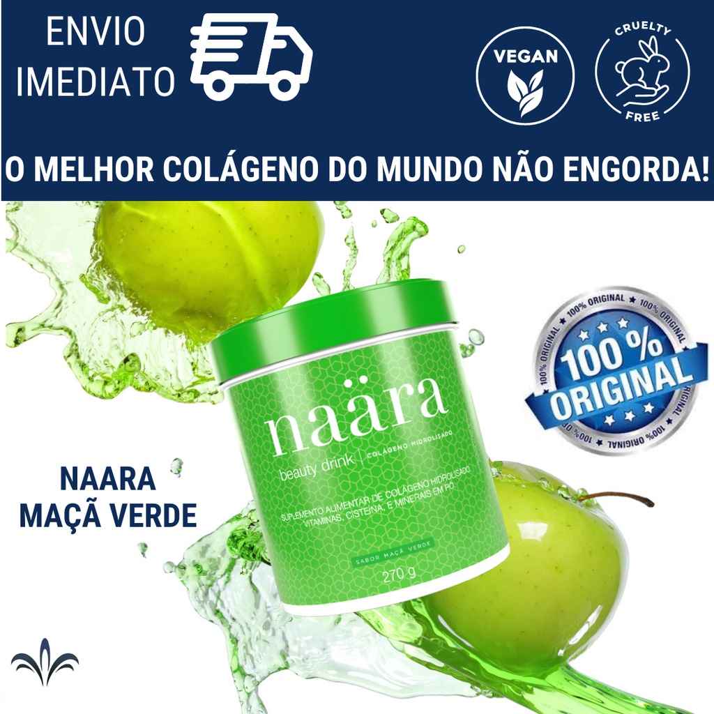 Naara O Melhor Colágeno Hidrolisado Não Engorda! Peptídeo Maçã Verde ...