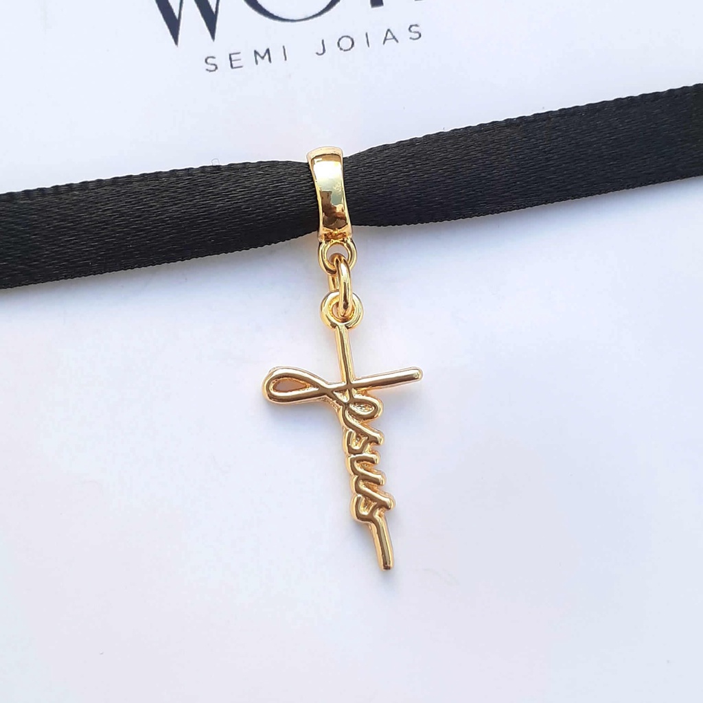 Pingente Berloque Jesus Cristo / Religioso Pandora Dourado - Banhado a ...