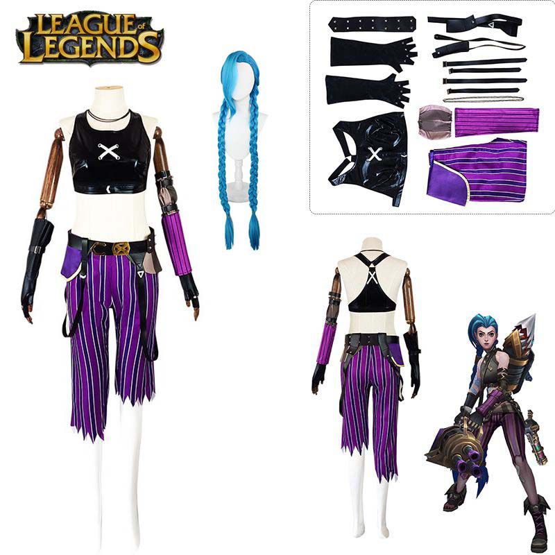 2022 League of Legends Jinx Cosplay Costume LoL Jinx Arcane Cosplay ...