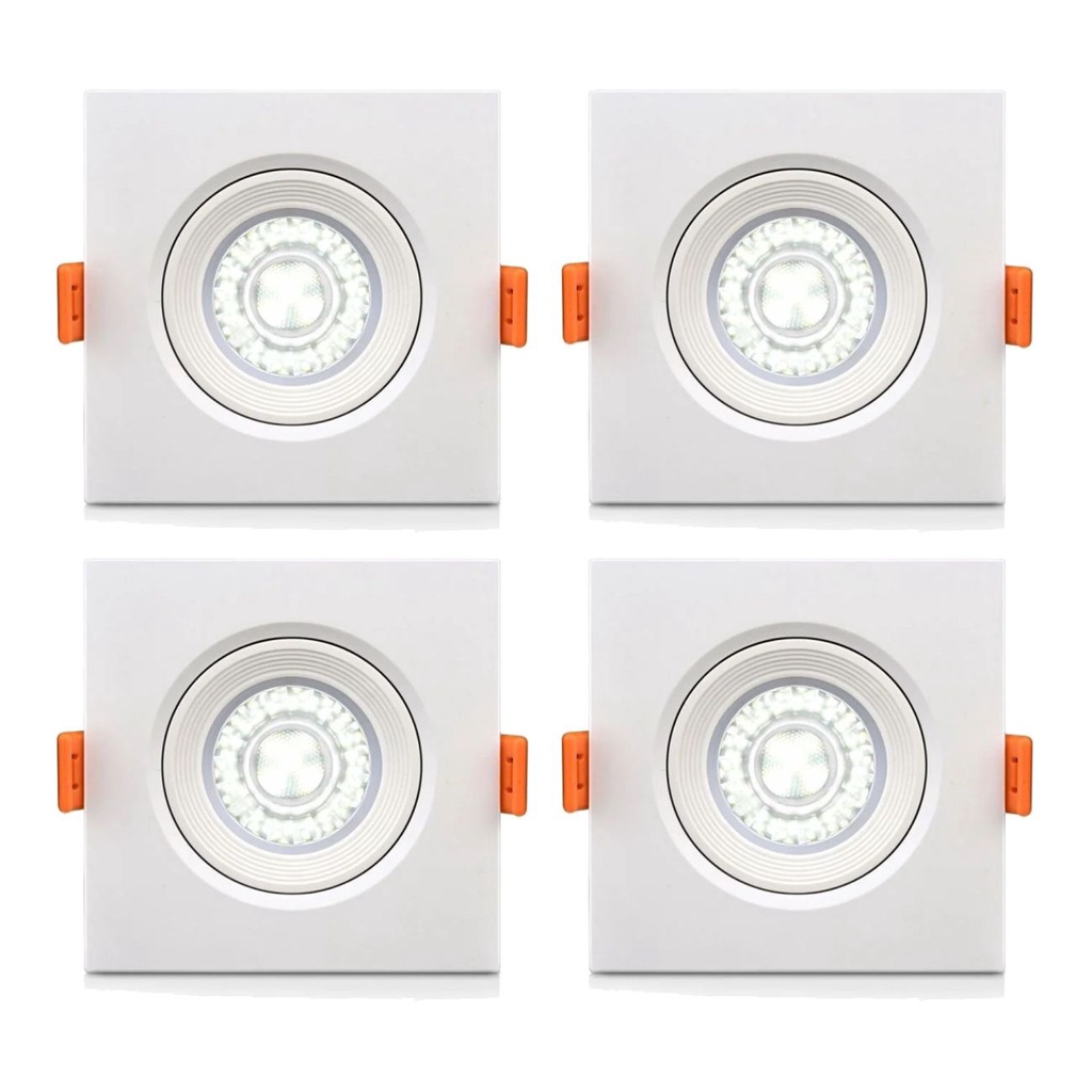 Kit 4 Luminária Spot Led 5W 3000K Redondo Embutir Branco Quente Maxim ...