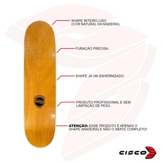 Shape Skate Liso Cisco Fibra de Vidro Com Lixa Nacional | Shopee Brasil