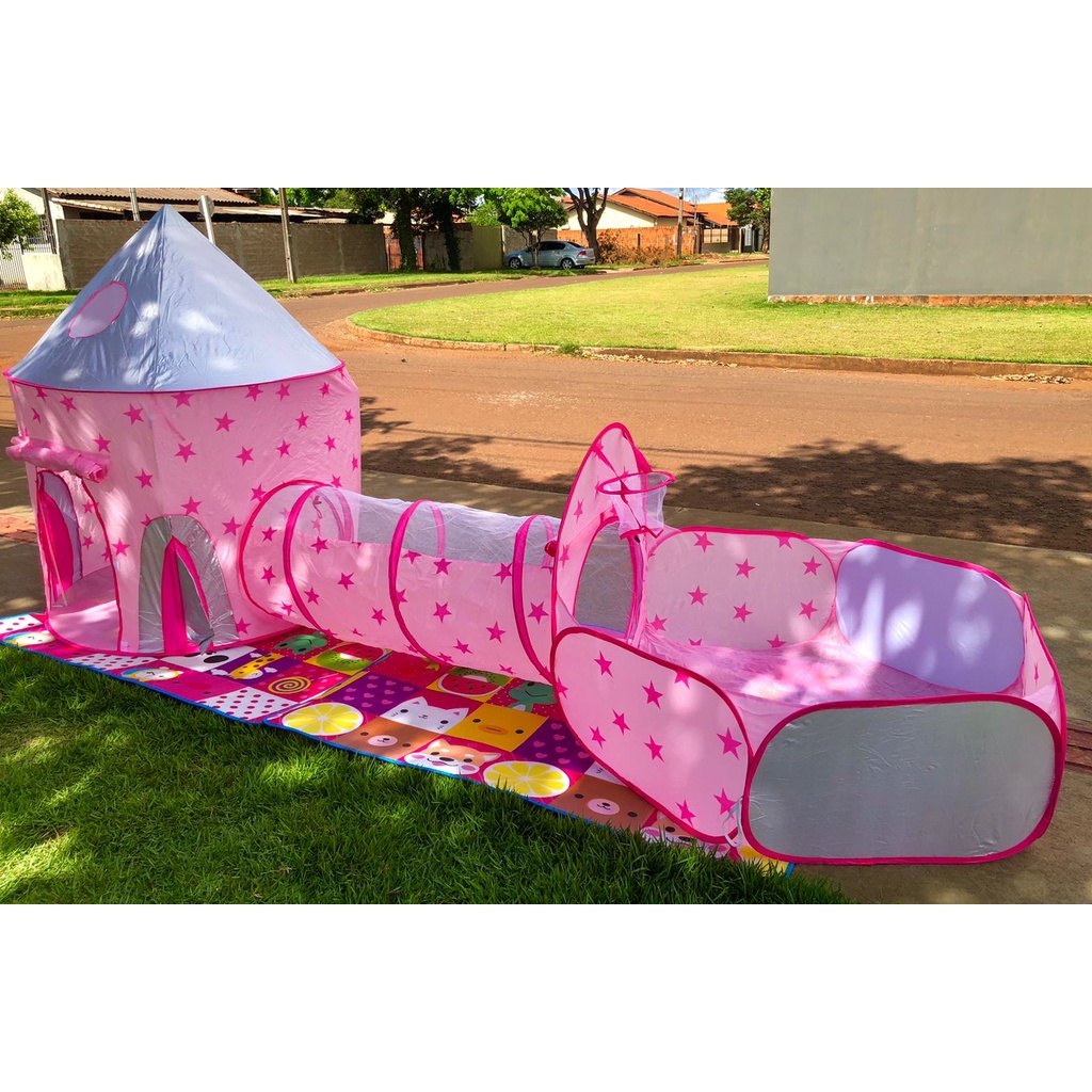 Barraca criança menina tenta casinha barraca rosa princesa e azul ...