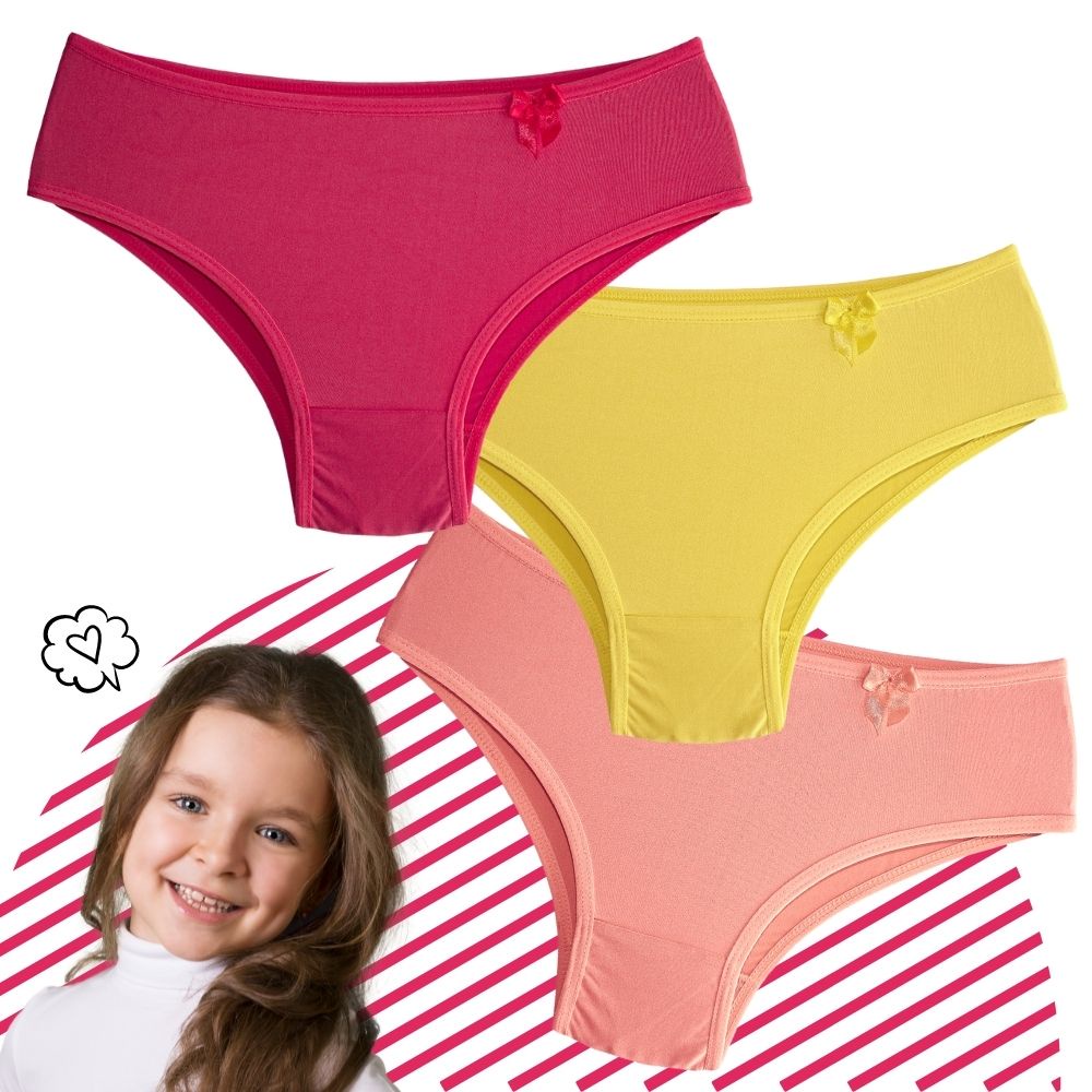 kit 10 calcinha infantil menina de microfibra infanto juvenil tanga ...