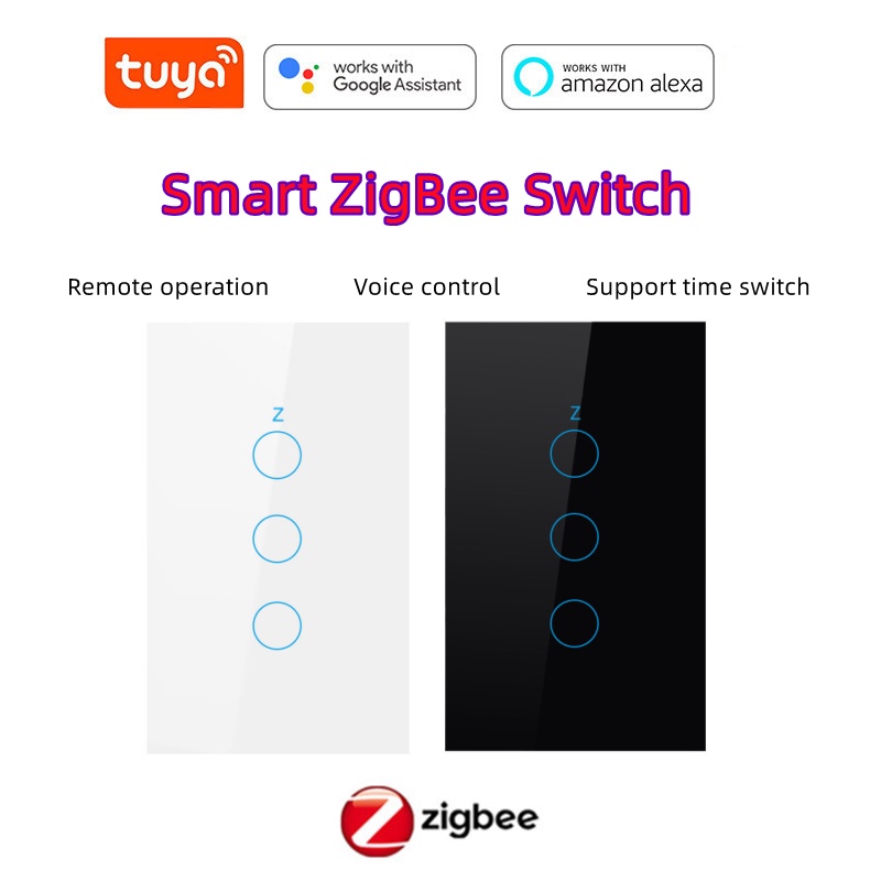 Tuya Zigbee Interruptor Inteligente De Toque Luz Sem Fio Neutro ...