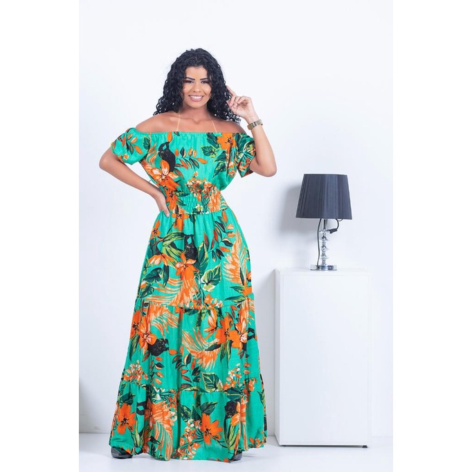 Vestido longo de lastex forrado, no crepe cedinha ou viscolinho do 36 ...