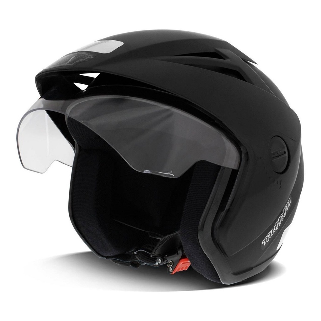 Capacete Aberto Ebf Thunder Open Solid Preto Fosco P/ Motoqueiro ...