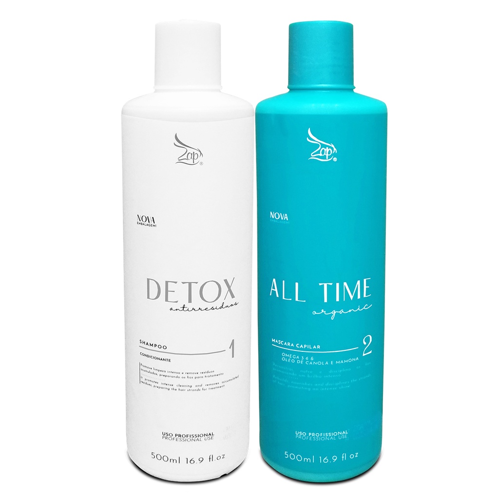 Zap Kit All Time Progressiva + Detox Shampoo 500ml | Shopee Brasil