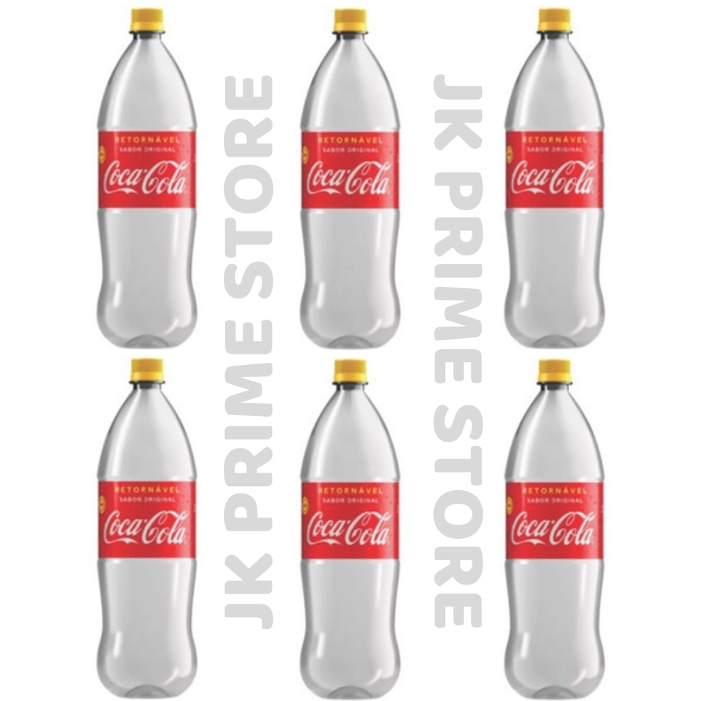 coca cola retornável 2litros garrafa vazia (6 unidades) - Escorrega o Preço