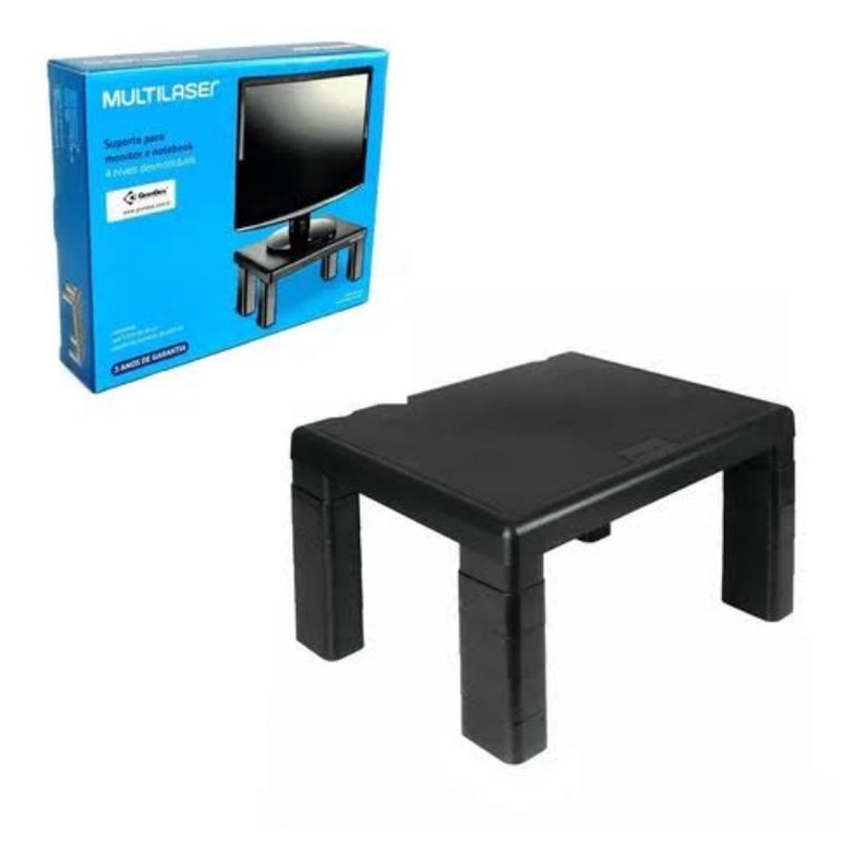 Suporte Multilaser Quadrado para Monitor de Mesa - mesinha para tela ou monitor | Shopee Brasil
