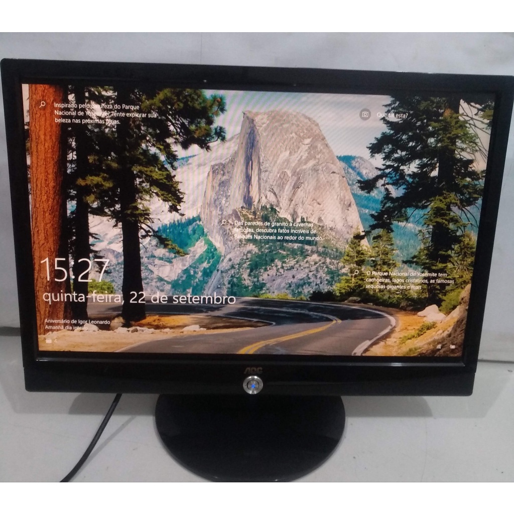 NONITOR AOC WIDE 19" POLEGADAS 917Sw (cabos não inclusos) | Shopee Brasil