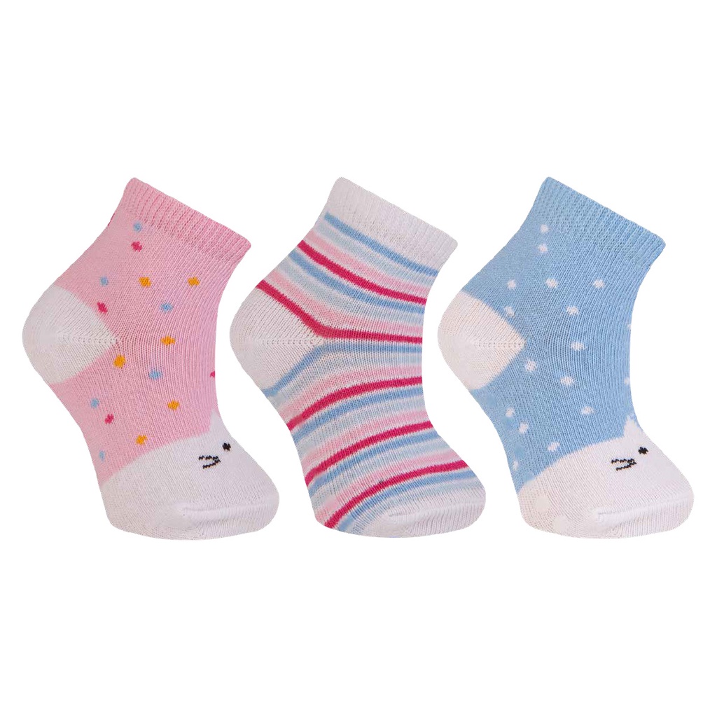 Kit 3 Meias Infantis Antiderrapante Baby Trifil | Shopee Brasil