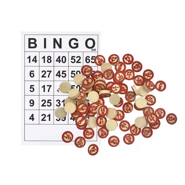 Jogo De Bingo Completo Tipo Profissional Com Pedras De Madeira E ...