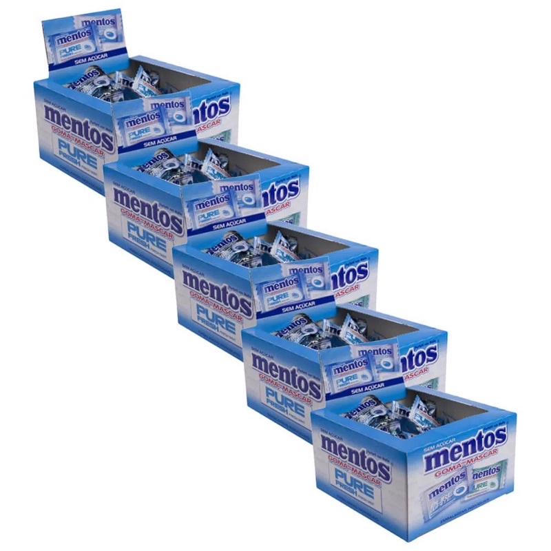 Kit Mentos Pure Fresh Sortidos - 5 Caixas - 60 Unidades Cada | Shopee ...