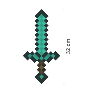Espada Minecraft Diamante Brinquedo Mdf 32cm | Shopee Brasil