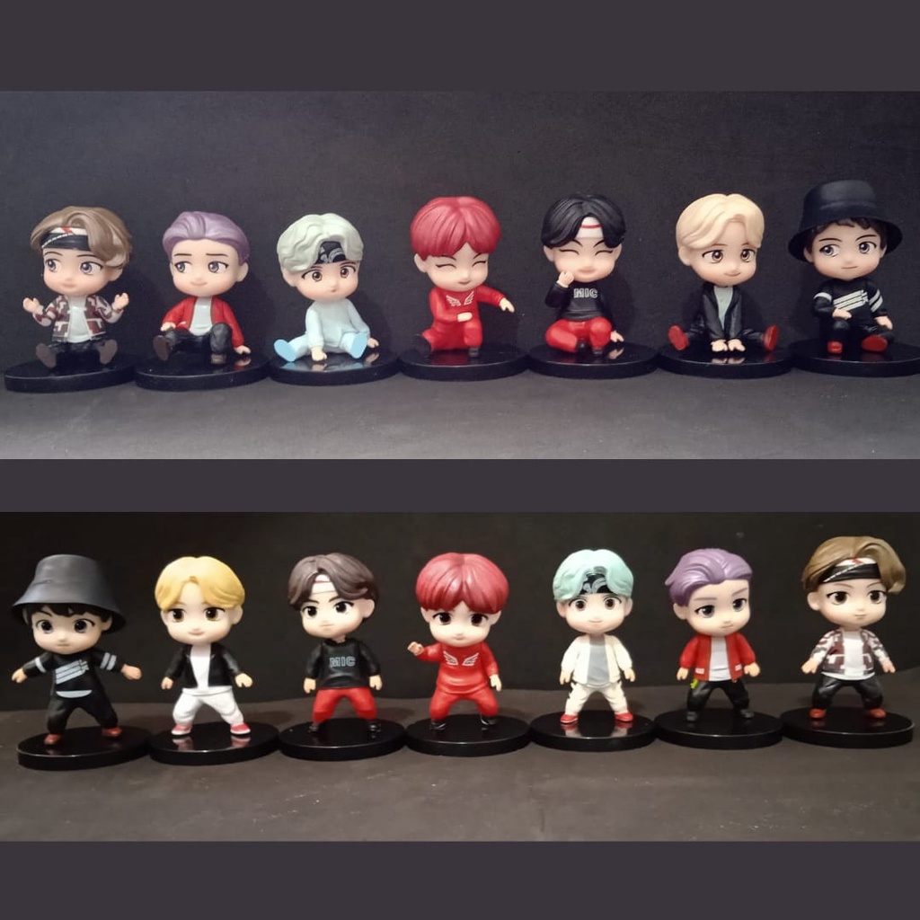 BTS / conjunto com 7 bonecos. K-pop / Army | Shopee Brasil