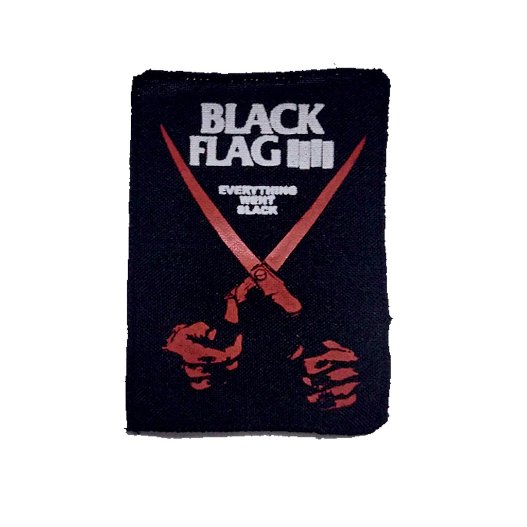 Black Flag patch "branco e vermelho" Everything Went Black unidade - Hardcore Punk Rock ...