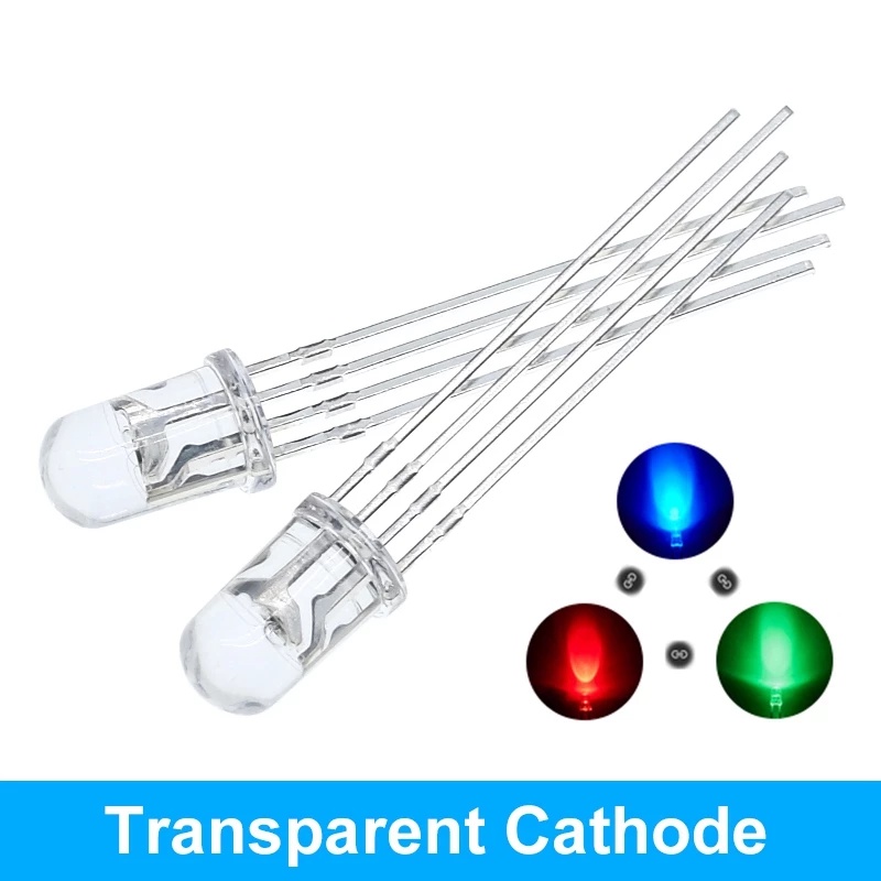 2 Leds RGB 5mm Todas as Cores Catodo Comum | Shopee Brasil