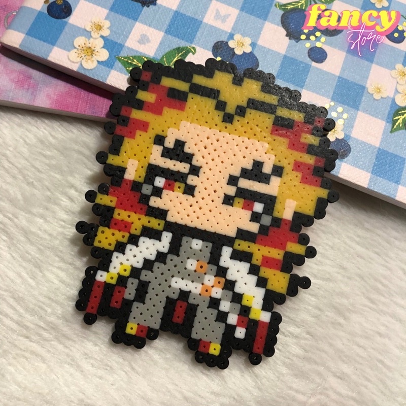 Chaveiro Rengoku - Kimtsu No Yaiba (Hama beads/ Perler Beads/ Pixel Art ...