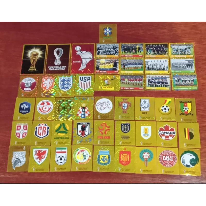 Coleção completa com 50 figurinhas brilhantes cromadas - Álbum Copa do ...