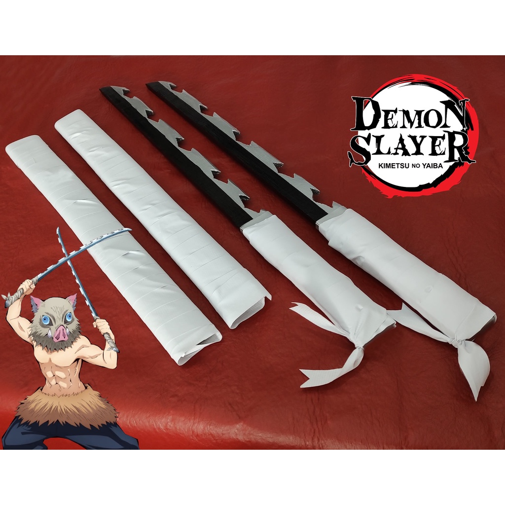 Espada - katana Demon Slayer - Inosuke em Madeira | Shopee Brasil