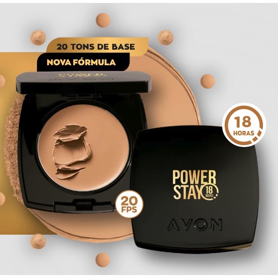 Base Compacta Avon Power Stay 9g - 3 em 1 | Shopee Brasil