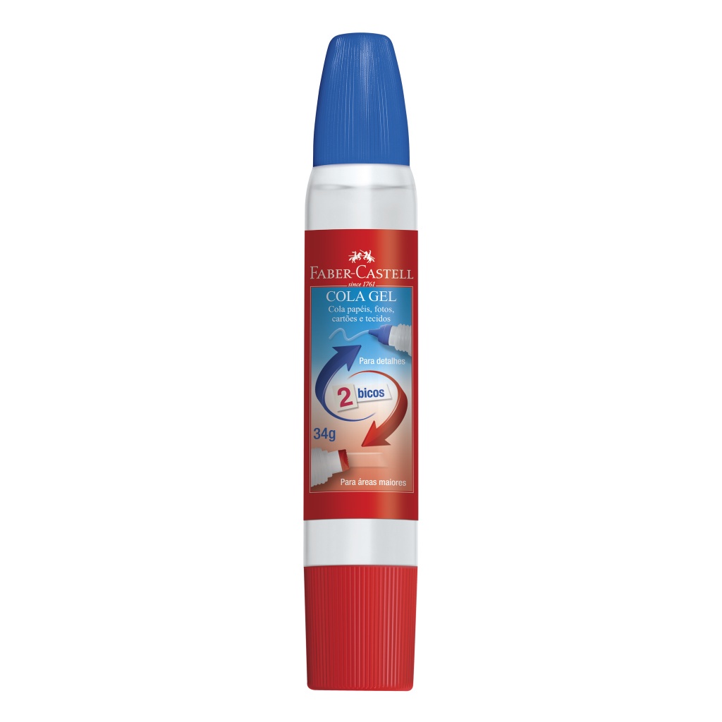 Cola Escolar em Gel (2 bicos) transparente Faber-Castell 34g | Shopee ...