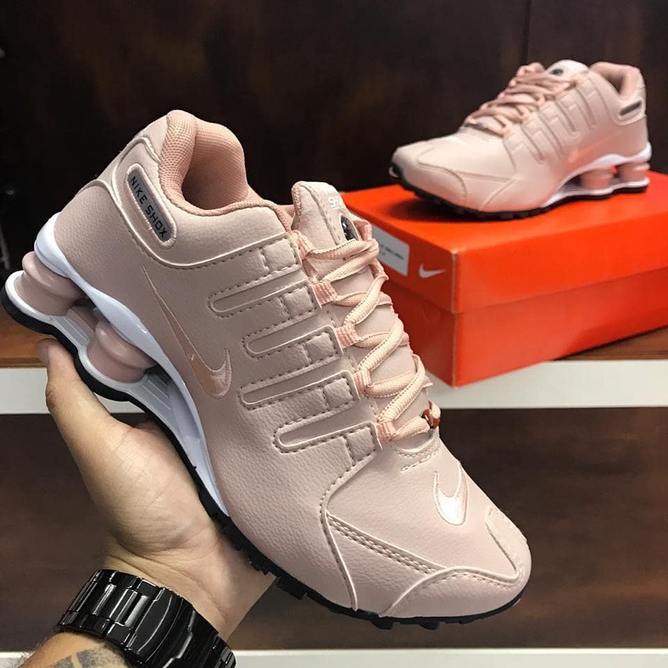 Tenis Shox 4 Molas Feminino Rosa Claro Nz Pronta Entrega Premium Envio ...