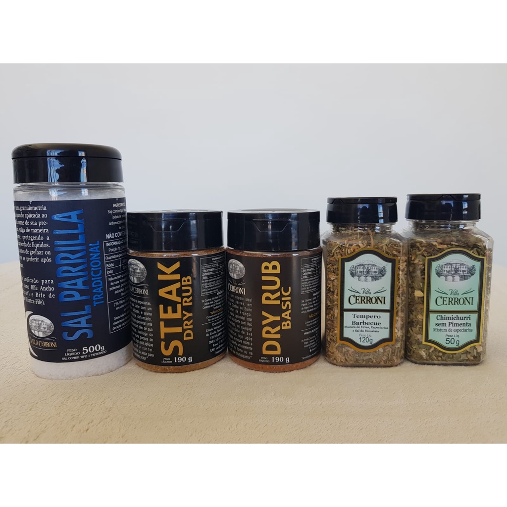 Kit Bbq - 5 Estrela Temperos Completos do chefe | Shopee Brasil