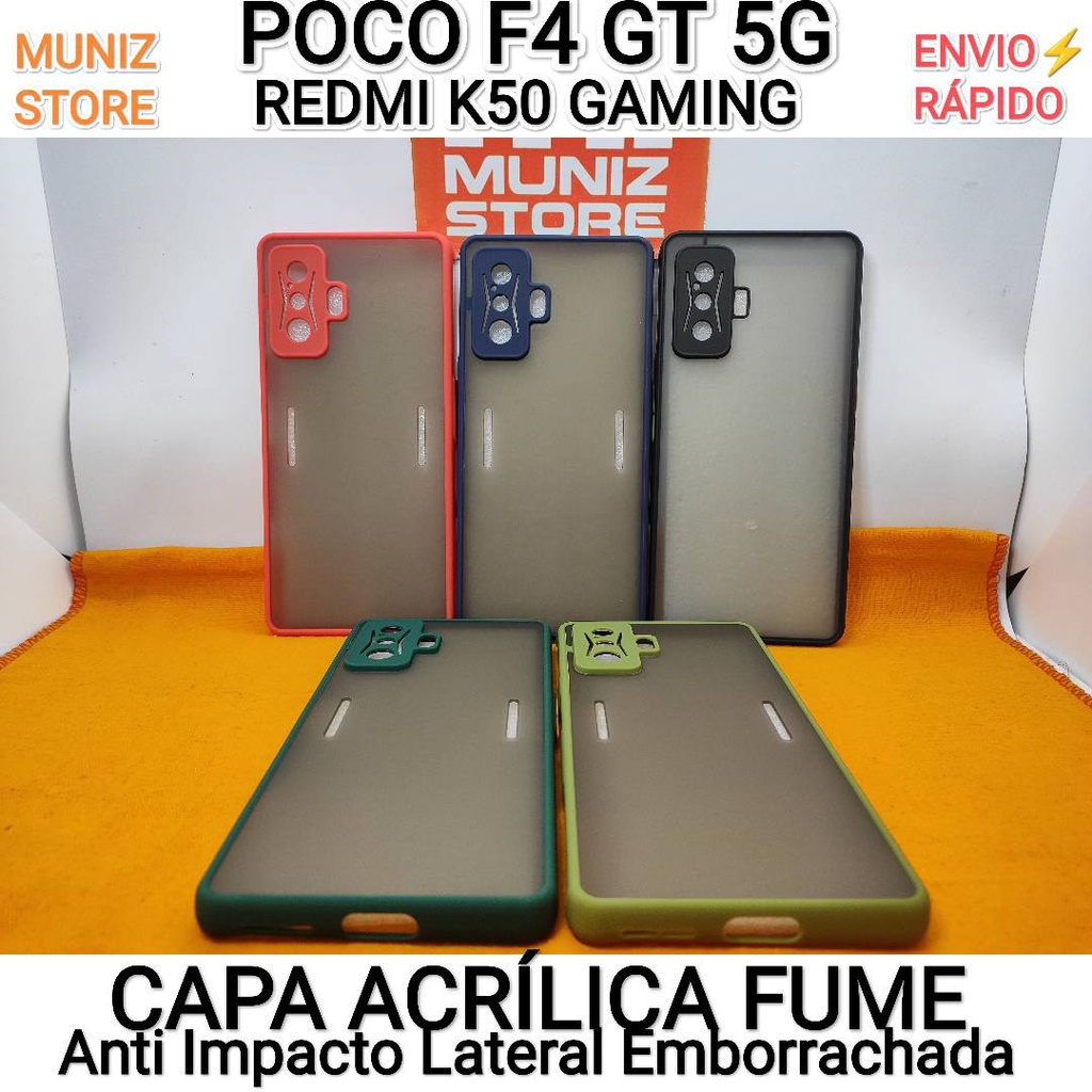 Capa Poco F4 GT 5G/Redmi K50 Gaming Xiaomi Case Acrílica Fume Com ...
