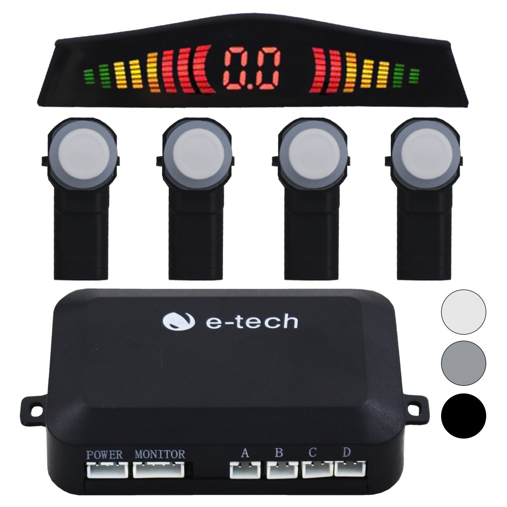 Sensor Estacionamento Ré Embutido OEM E-Tech Universal Traseiro Padrão ...